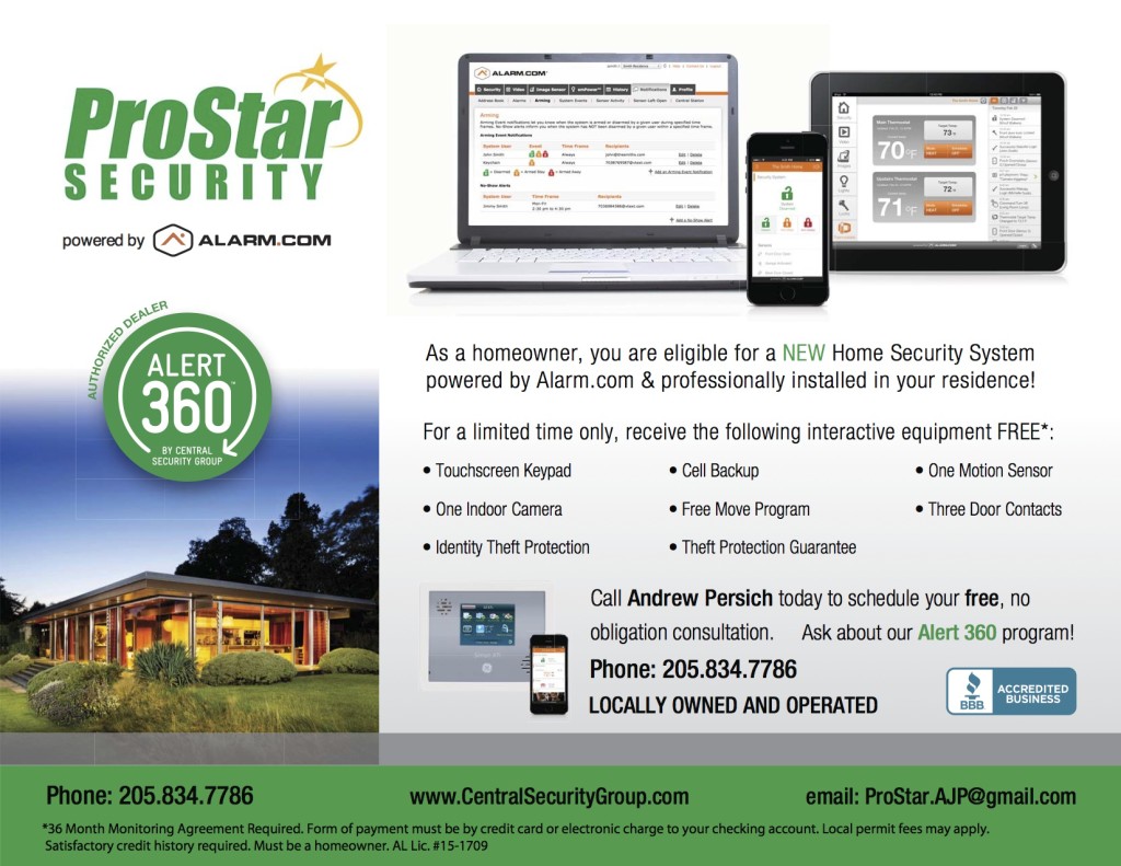 Security Installation provided by ProStar Security (205) 358-4542